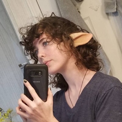 Satyr Faun Gelfling Fairy Elf Cosplay LARP Halloween Latex Pointed Ears ...