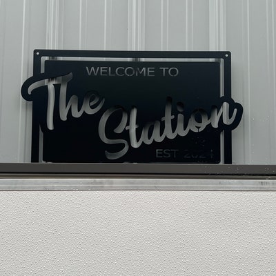 Personalized Round Address Metal Sign Modern Address Sign - Etsy