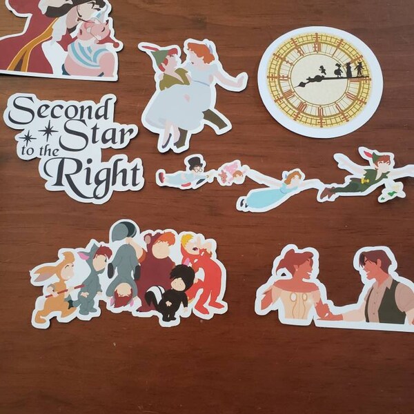 Peter Pan Vinyl Stickers - Etsy