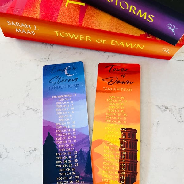 Throne of Glass Tandem Read Bookmarks | Empire of Storms & Tower of Dawn Reading Guide | Fantasy ...