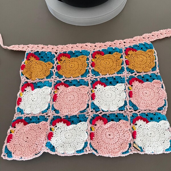 Nesting Hens Egg Gathering Apron, Crochet Pattern, No Sew, Egg Apron ...