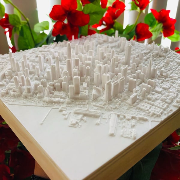 Detroit | 3D Printed City, 12"/30cm - Discount - Etsy
