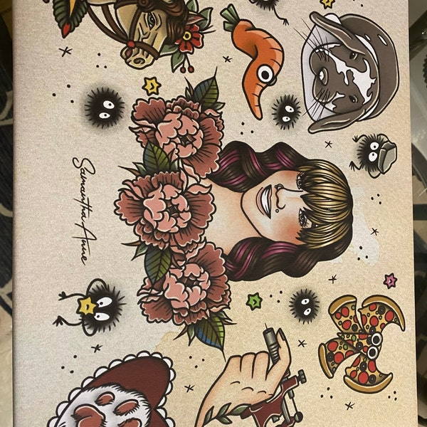 Medusa Old School Tattoo Flash Art Print Neo Traditional Medusa Tattoo ...