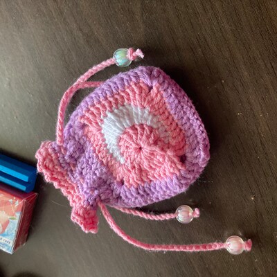 Sun and Moon Drawstring Pouch Crochet PDF PATTERN Intermediate english ...
