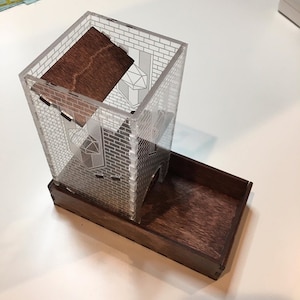 Dice Box, Finished, Black Acrylic Lid - Etsy