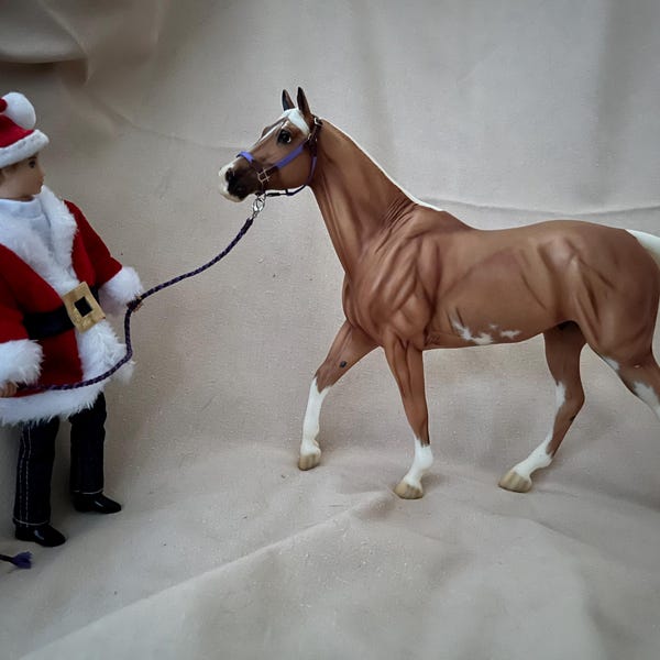 MADE TO ORDER - Engraved Wooden Saddle Stand for 1:9 Scale Model Horses ...