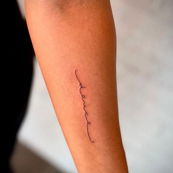 Small Custom Tattoo Design - Loopy Script Handwritten Tattoo - Etsy