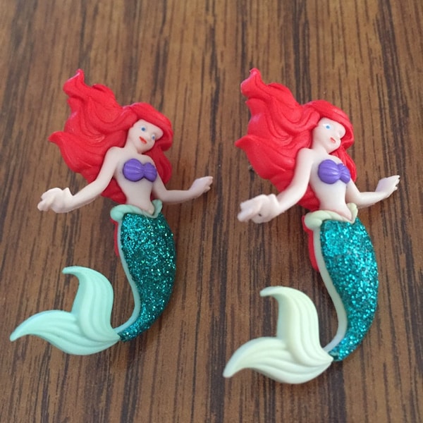 Gold Seashells With Glitter Stud Earrings - Etsy