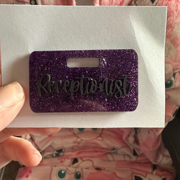 Custom Acrylic Badge Topper, Badge Buddy Topper, ID Holder, Acrylic ...