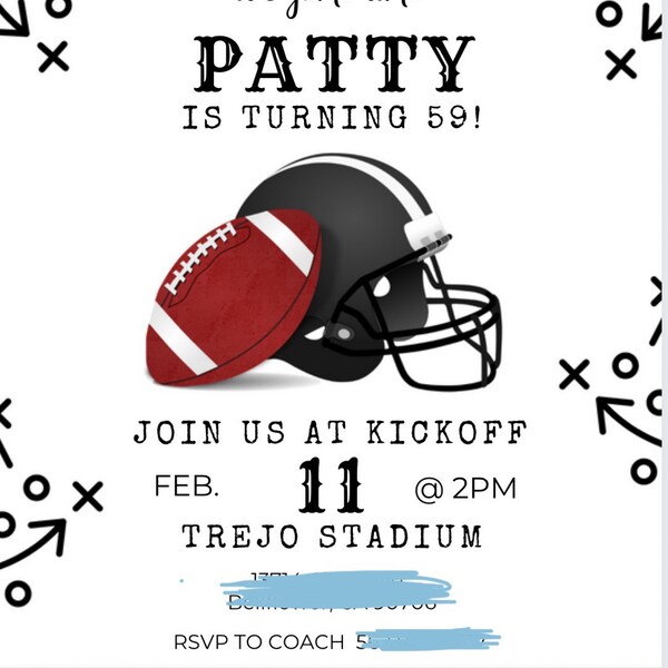 Football Birthday Invitation Printable | Sports Party Invite | It's ...