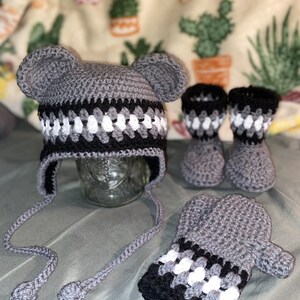 Crochet PATTERN Set Blue Bear Hat Baby Booties Baby - Etsy