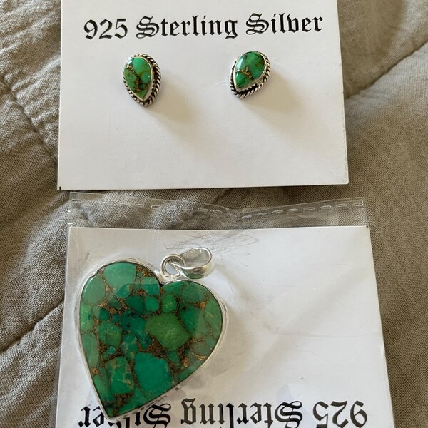 Larimar Two Stone Stud/earring-round With Pear Stone Earring-semi ...