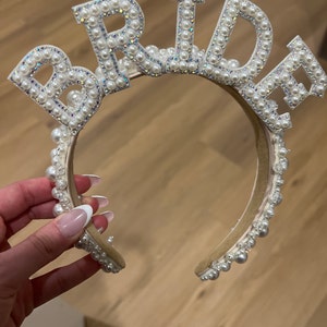 Pearl Bride Headband, Wedding, Bachelorette Party - Etsy