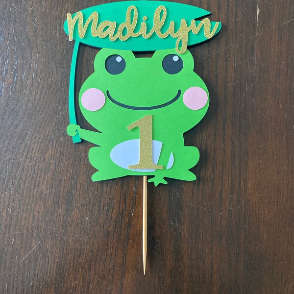 Personalized Frog Cake Topper - Etsy