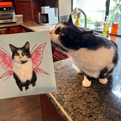 Cat Meme Original Paintings With Mini Easel - Etsy