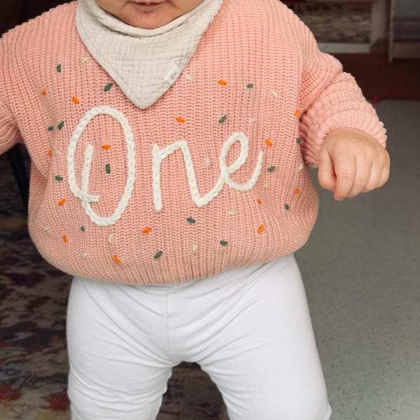 Custom Baby First Birthday Sweater, Birthday Gift, First Christmas Gift ...
