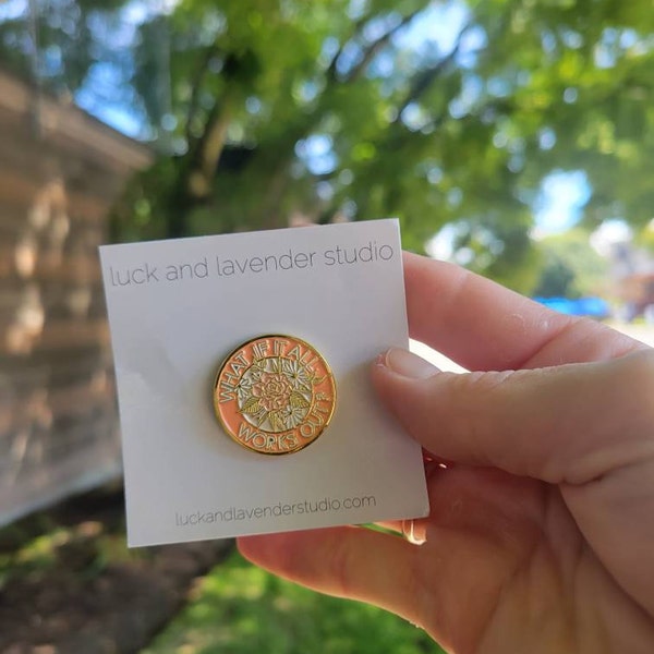 Positive Affirmation Enamel Pin: Floral Mental Health Accessory - What ...