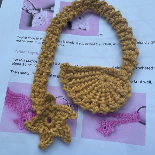 Crochet Pattern Bookmark "wing With Star" - Language: Englisch ...