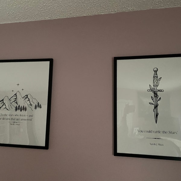 TOG Inspired Minimalist Art Print - You Could Rattle the Stars Quote - Etsy