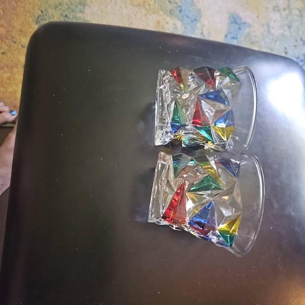 Customized Creative Vodka Glass，refraction Rainbow Glass,hand-painted ...