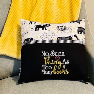 Machine Embroidery, Embroidery Design, No Such Thing as Too Many Books ...