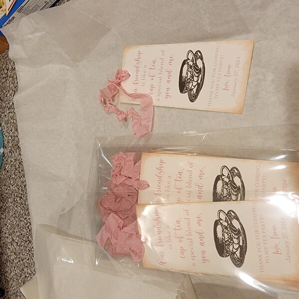 Friendship Tea Party Favors Bookmarks, Tea Cup Bookmark Favors, Bridal ...