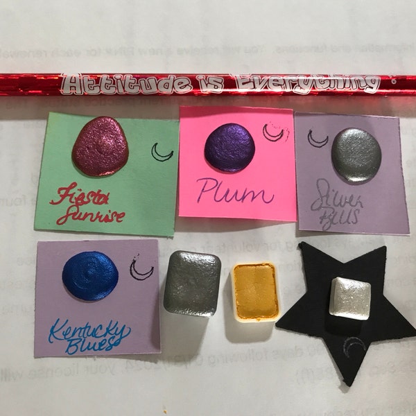 Handmade Metallic Watercolor Paint Pans in Shamrock - Etsy