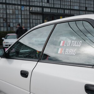 Rally Driver Decal Customizable Name and Flag - Etsy