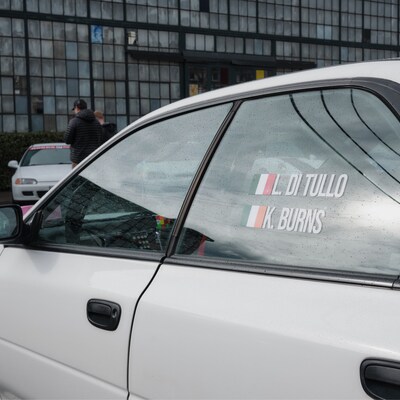 Rally Driver Decal Customizable Name and Flag - Etsy