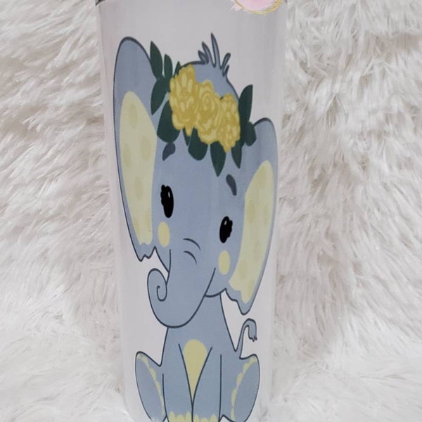 Girl Elephant SVG, Vector Clip Art, Baby Girl Elephant for Baby Shower ...