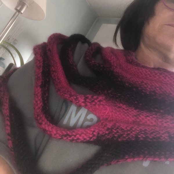 Jester Fringed Cowl - Ribbed Scarf Neck Warmer... - Etsy UK