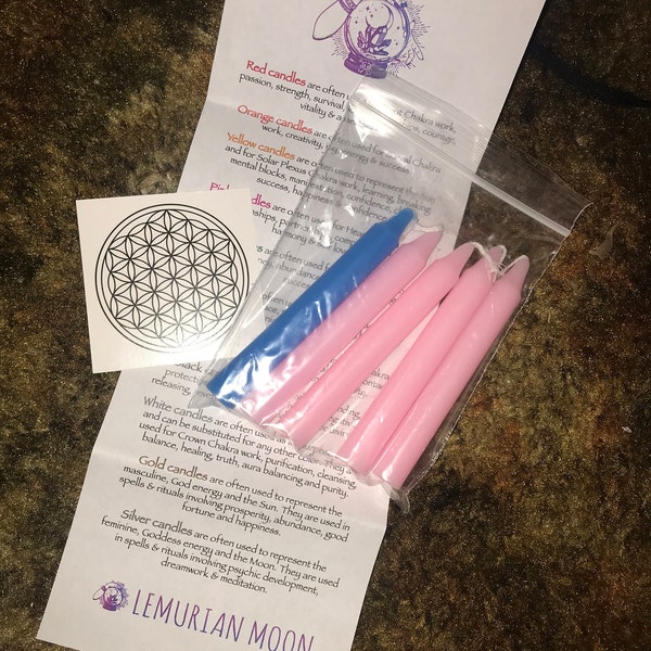 Pink Spell Candles, Pink Ritual Candles, 4" Candles, Spells, Mini Spell ...
