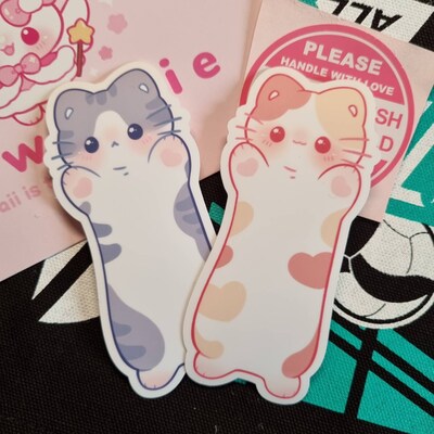 Skull Kitty Sticker Halloween Sticker Creepy Cute Sticker - Etsy
