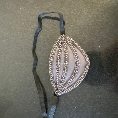 Floral Eye Patch Saffron Heirloom Rose Mustard Yellow Peach Green ...