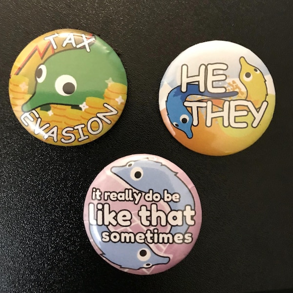 1" Worm on a String Pride Pins - Etsy