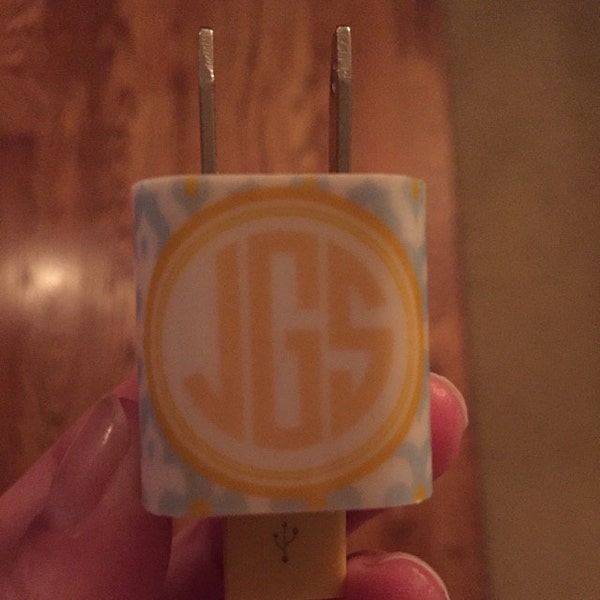 Navy Slant Phone Charger Letter Set | Personalized Charger | iPhone ...