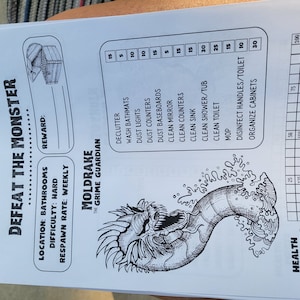 ADHD Cleaning Checklist Game ADHD Kid Chore List Printable Dnd Chore ...