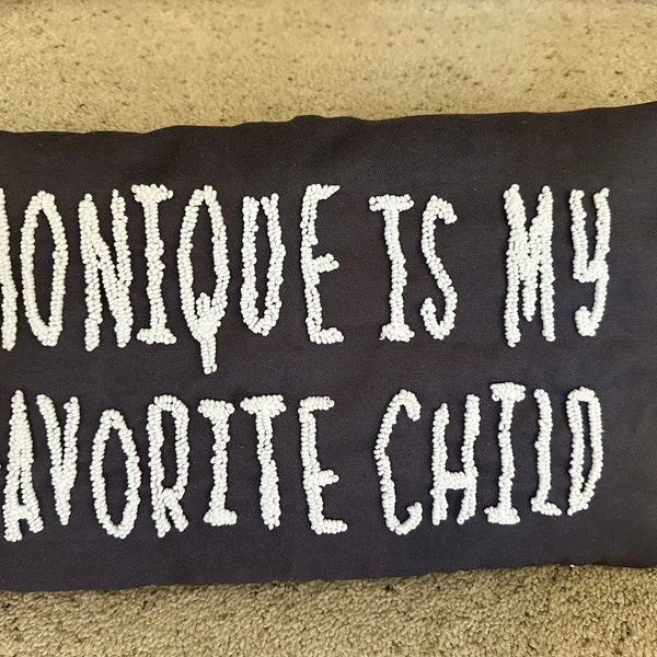 Personalized Baby Girl Name Punch Needle Pillow, Kids Room Decor ...