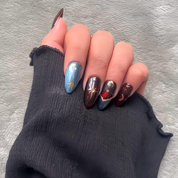 Daisy Edge - 3D Homemade Press-on Nails - Etsy