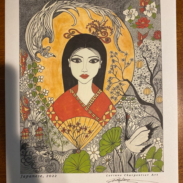 Nature. Black and White Abstract Modern Handmade Drawing. Maximalist ...