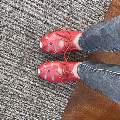 Rocket Originals 1940s/1950s Bella Style in Red Leather UK Size 6. New ...