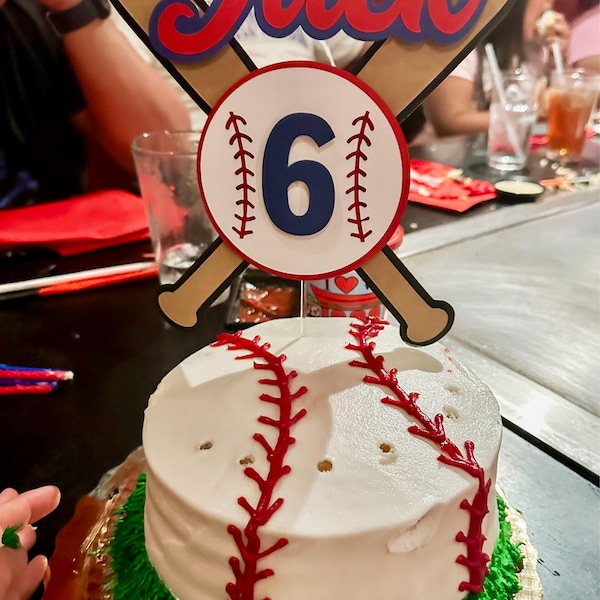 Baseball Cake Topper, Personalized Baseball Cake Topper, Baseball ...