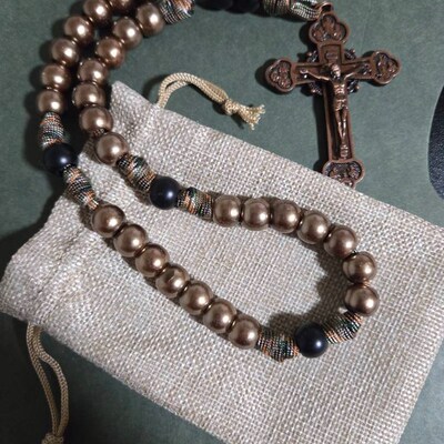 Black Eastern Orthodox Prayer Rope Chotki, 33 Count Barrel Knots. 550 ...