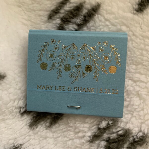 Personalized Matchbooks Custom Roses Design - Wedding Favor Matches ...