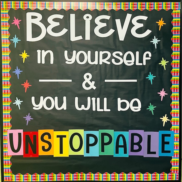 Believe in Yourself Bulletin Board Kit: Classroom Decor - Etsy