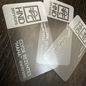 Transparent Business Card, Clear, QR Code, Pvc, Acrylic Frosty Plastic ...