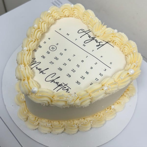Custom Edible Calendar Cake Topper: Personalized Icing Sheet - Etsy