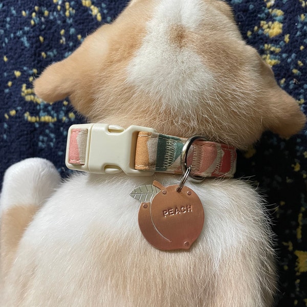 Peach Pet Tag - Etsy