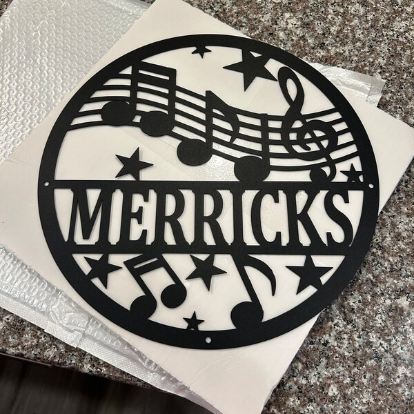 Custom Music Metal Sign,personalized Music Wall Art,musician Gift,music ...