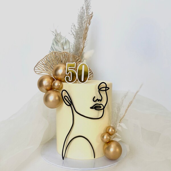 Lady Face Silhouette Cake Topper - Acrylic - Etsy